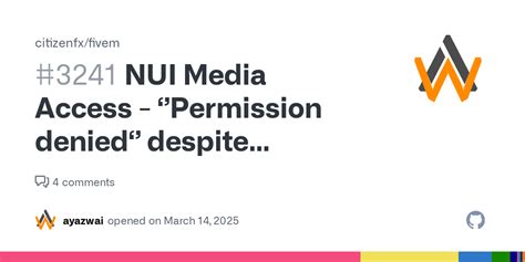 Nui Media Access ‘permission Denied‘ Despite Permission Given