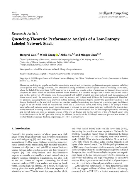 Pdf Queueing Theoretic Performance Analysis Of A Low Entropy Labeled