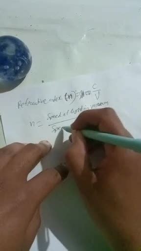 Mole Refractive Index Is Denoted By N Gafractive Indes Of Second Medium