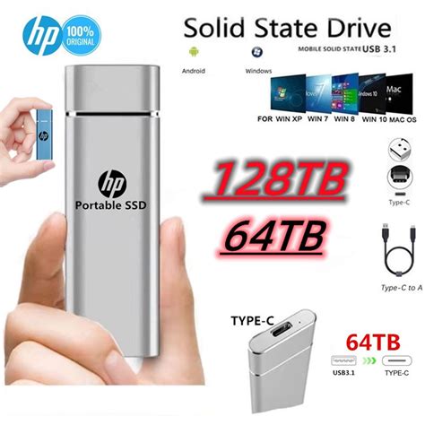 128tb High Speed External Hard Drive 64tb 32tb 16tb Ssd Portable Ssd Otg Flash Drive 8tb 4tb 2tb
