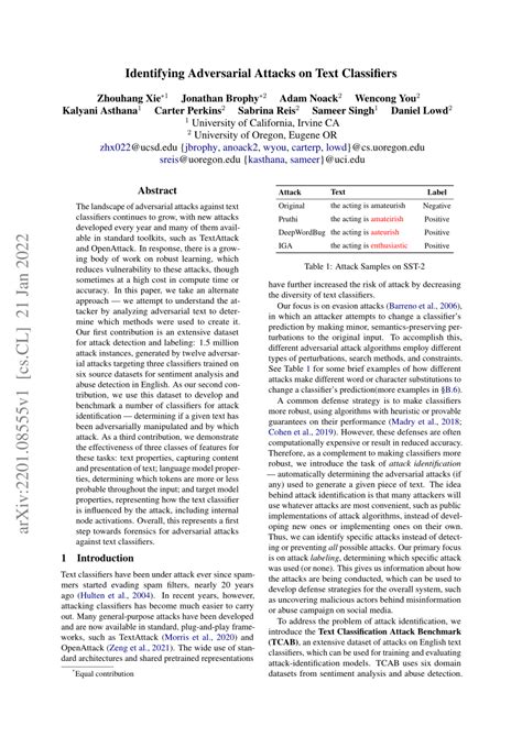 Pdf Identifying Adversarial Attacks On Text Classifiers