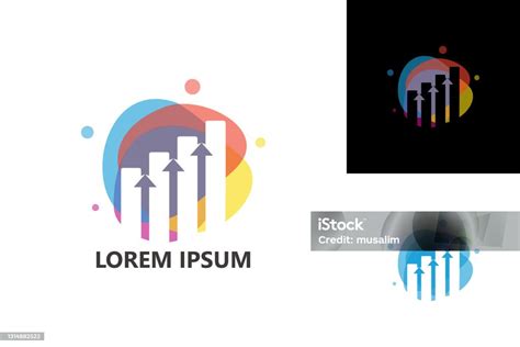 다채로운 통계 로고 템플릿 디자인 벡터 엠블럼 디자인 개념 창조적 인 기호 아이콘 0명에 대한 스톡 벡터 아트 및 기타 이미지 0명 경제 그래프 Istock