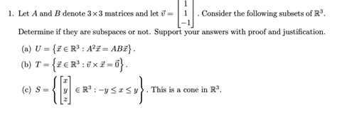 Solved Let A And B Denote Matrices And Let Chegg