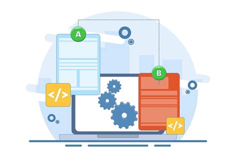 Ab Testing Concept Comparison Of Separate Wireframe Applications On Smart Device Display