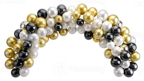 Luxury Gold And Black Balloon Arch Arrangement For Celebrations