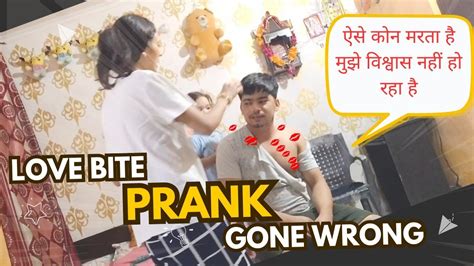 Husband Wife Love Bite Prank Love Bite Prank On Wife Husband Wife