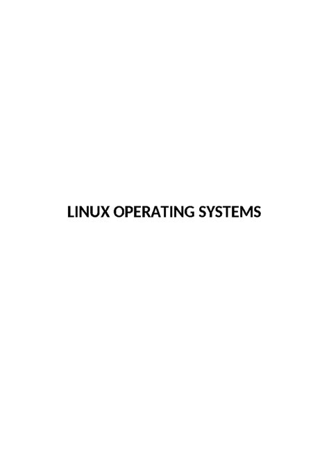 summary linux operating system linux operating systems inhoud chapter 1 installation and
