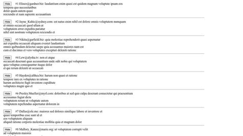 Бесконечная лента Jsonplaceholder