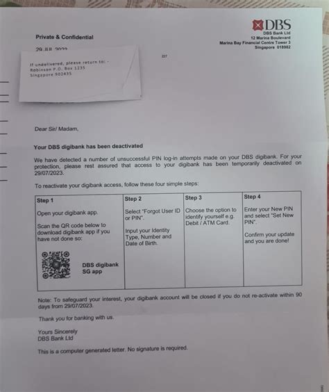 Dbs Letter Flagged As Fraudulent Is Actually Legit Public Urged Not To Share Message