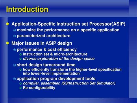 Ppt Architecture Selection Of A Flexible Dsp Core Using Re