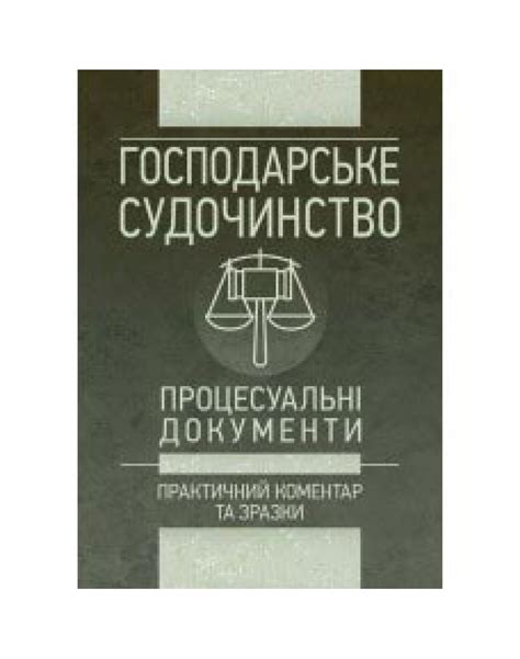 Господарське судочинство Процесуальні документи Практичний коментар та зразки