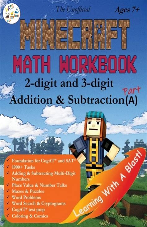 The Unofficial Minecraft Math Workbook 2 Digit And 3 Digit Addition And Subtraction Part A