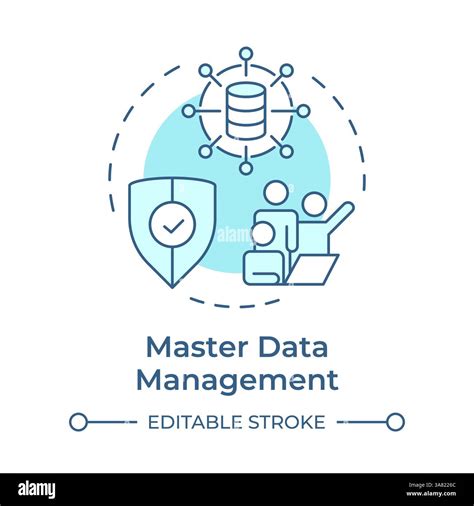 Master Data Management Soft Blue Concept Icon Stock Vector Image And Art Alamy