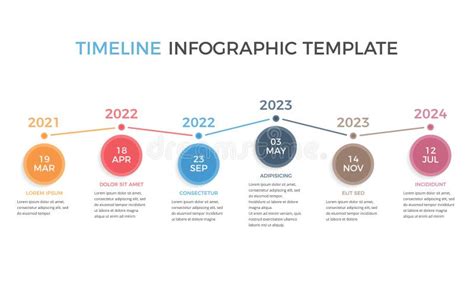 Timeline Infographics Template Stock Vector Illustration Of Linear Milestone