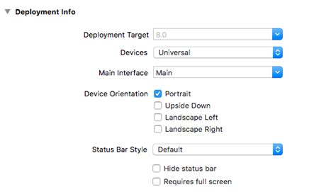 Ios Locking A Project Into Portrait In Xcode Stack Overflow