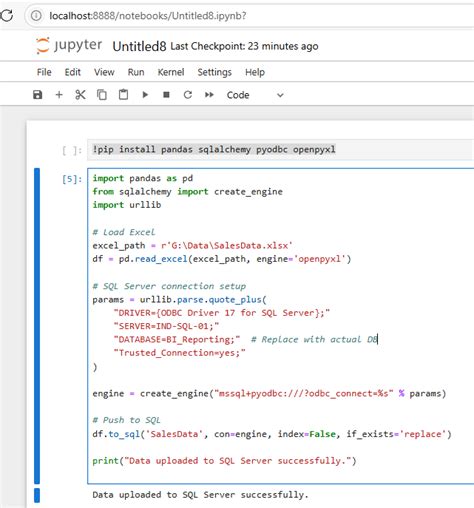 How To Import Excel Data Into Sql Server Using Python And Jupyter