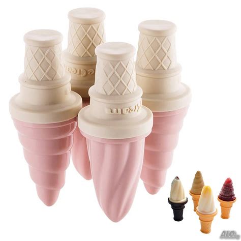 1718 Форми за сладолед на клечка Ice Cream 4 гнезда Съдове Сервизи