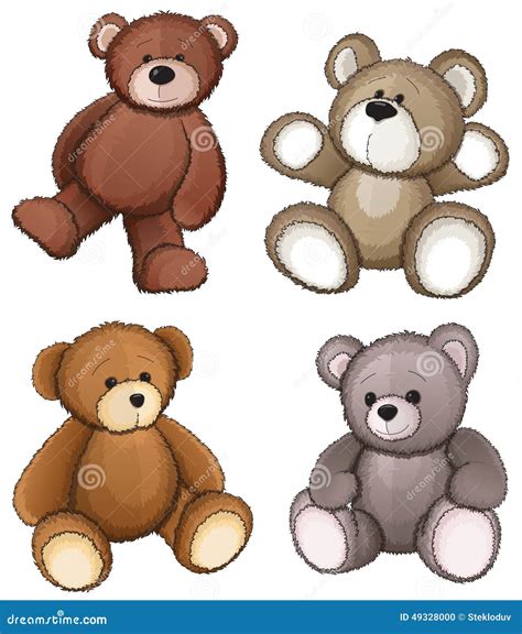 Teddy Bears Stock Vector Illustration Of Little Object 49328000