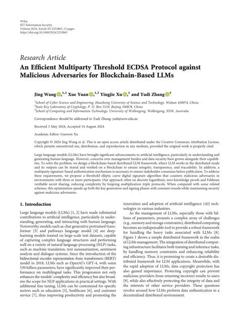 Pdf An Efficient Multiparty Threshold Ecdsa Protocol Against Malicious Adversaries For