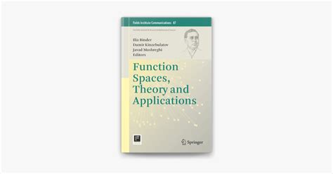 ‎function Spaces Theory And Applications En Apple Books