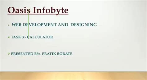 Pratik Borate On Linkedin Webdevelopment Internship Oasisinfobyte