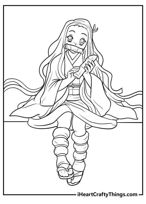 Nezuko Cute Coloring Pages