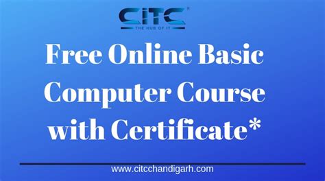 Free Online Basic Computer Course With Certificate