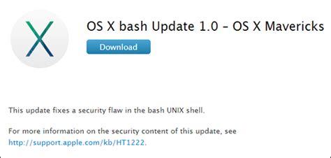 download os x bash update to fix shellshock vulnerability right now [direct links] redmond pie