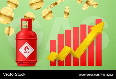 Rising Gas Prices Infographic Scheme Royalty Free Vector