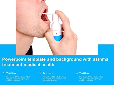 Powerpoint Template And Background With Asthma Treatment Medical Health Presentation Graphics