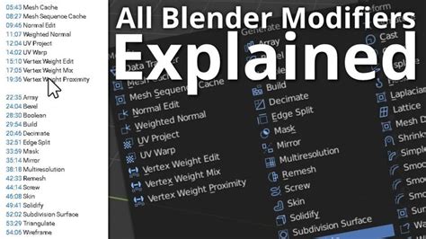 All Blender Modifiers Explained Video Game Development Blender Explained
