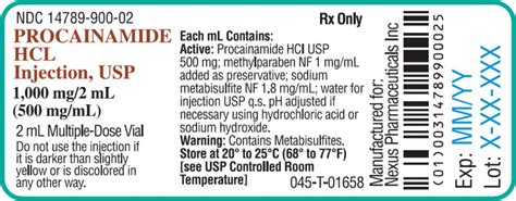 Procainamide Fda Prescribing Information Side Effects And Uses