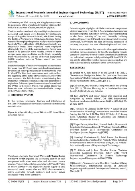 Irjet Landmine Detection Using Wireless Robot Pdf