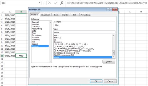 Excel How To Find The First Date Of The Month For A Set Of Data In