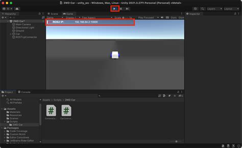 URDF를 이용해 만든 로봇에 Unity 자동차 연결하기 3