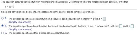Solved The Equation Below Specifies A Function With