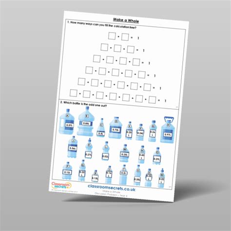 Year 4 Make A Whole Discussion Problem Resource Classroom Secrets