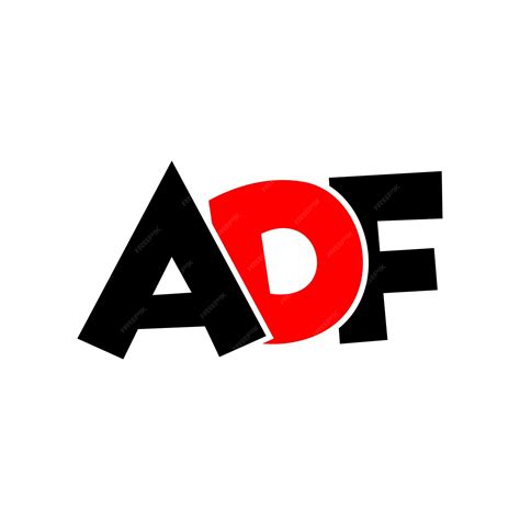 Premium Vector Adf Negative Space Logo Design