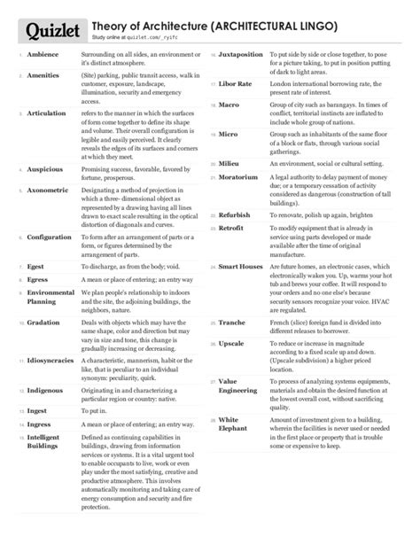 Toa Terminologies Pdf