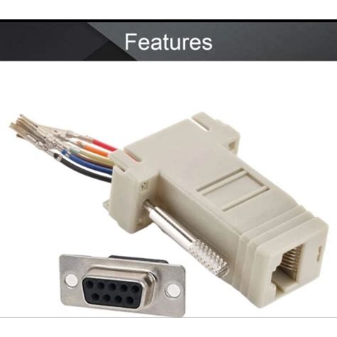 Jual Converter DB 9 To RJ45 Female Extender DB9 Female To Rj 45 Network Shopee Indonesia