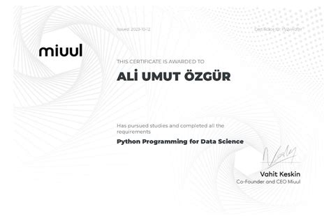 Miuul Datascience Python Alİ Umut ÖzgÜr