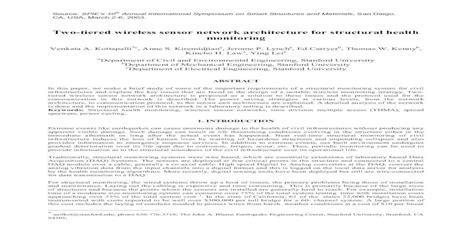 Pdf Two Tiered Wireless Sensor Network Architecture For Jerlynch