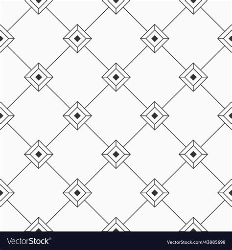 Seamless Thin Lines Rhombuses Pattern Repeating Vector Image