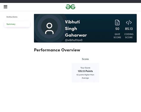 Vibhuti Singh On Linkedin Coding Geeksforgeeks Gfg