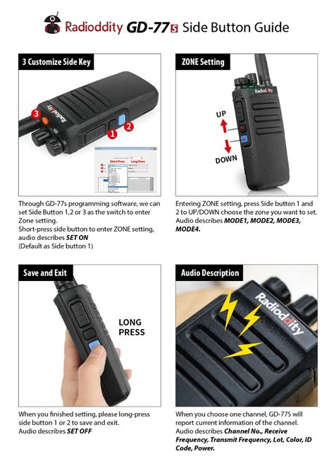 Radioddity GD 77S VHF UHF DMR Dual Band Two Way Radios