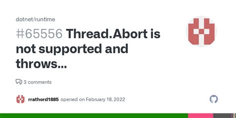 Threadabort Is Not Supported And Throws Platformnotsupportedexception