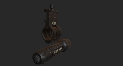 战术手电 3d模型 49 Ma Max Gltf Upk Obj Unitypackage C4d Fbx Usd