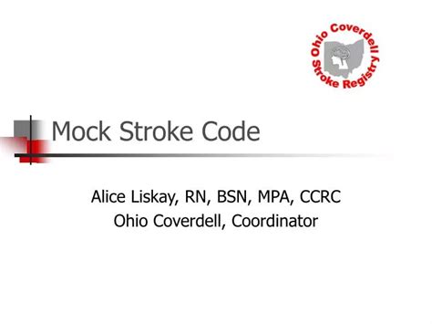 Ppt Mock Stroke Code Powerpoint Presentation Free Download Id 442110