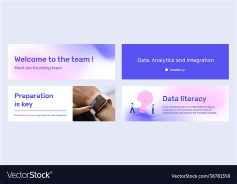 Editable Email Header Template Set For Social Vector Image