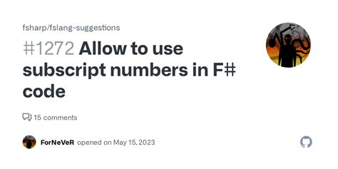 Allow To Use Subscript Numbers In F Code · Issue 1272 · Fsharpfslang Suggestions · Github